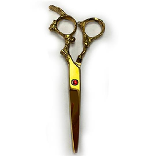 Mozku - TIJERAS - TIJERA DORADA LABRADA PUNTO ROJO CORTE 115